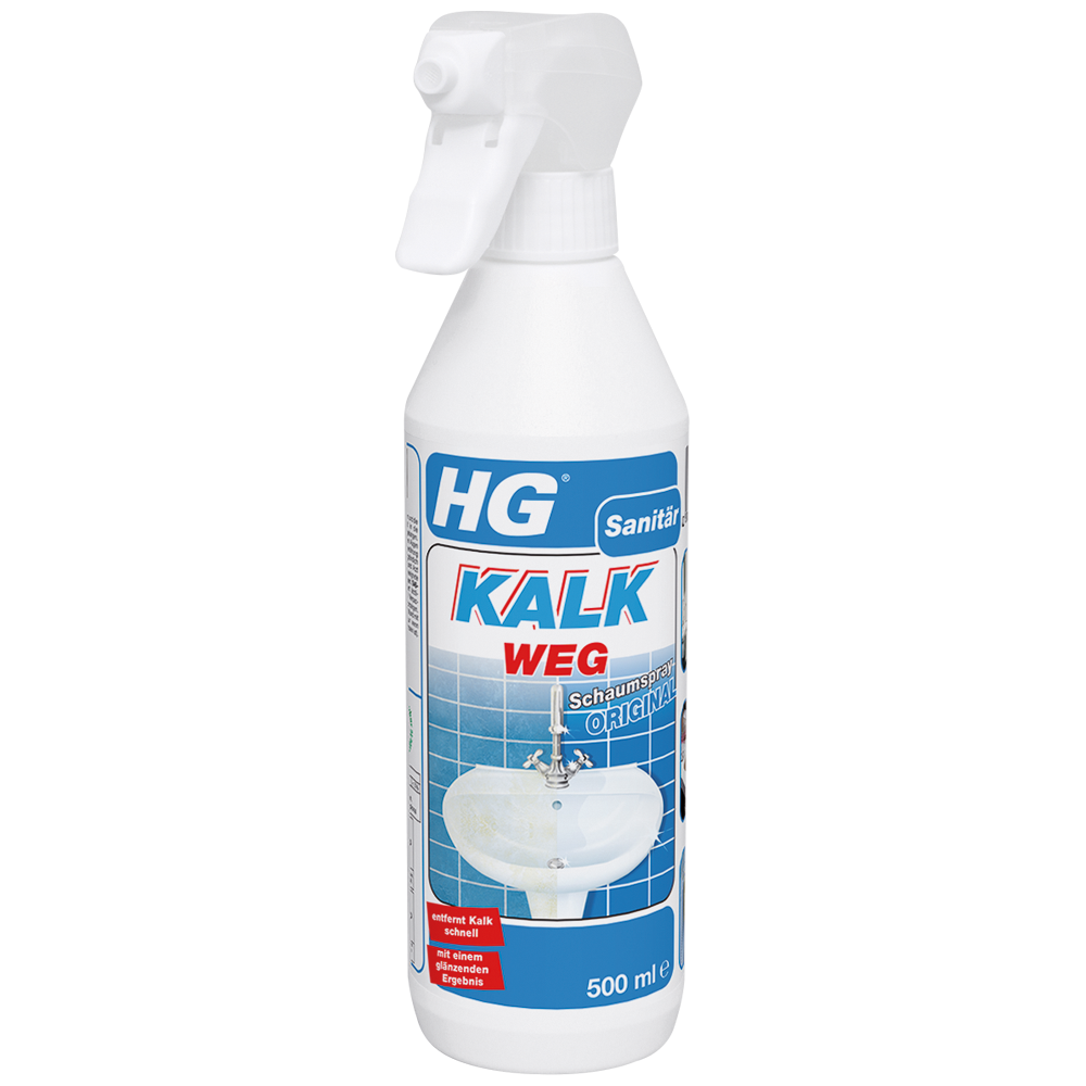 HG Kalkweg Schaumspray | das effektive Antikalk Spray für Ihr Sanitär